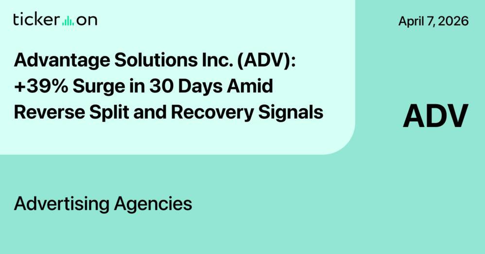 Advantage Solutions Inc. (ADV): +39% Surge in 30 Days Amid Reverse ...