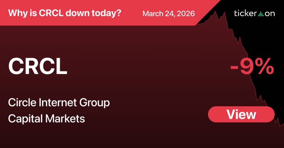 Why Is Circle Internet Group (CRCL) Stock Down -9% Today?