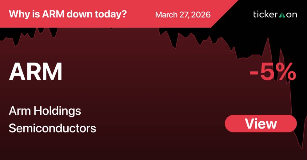Why Is Arm Holdings (ARM) Stock Down -5% Today?