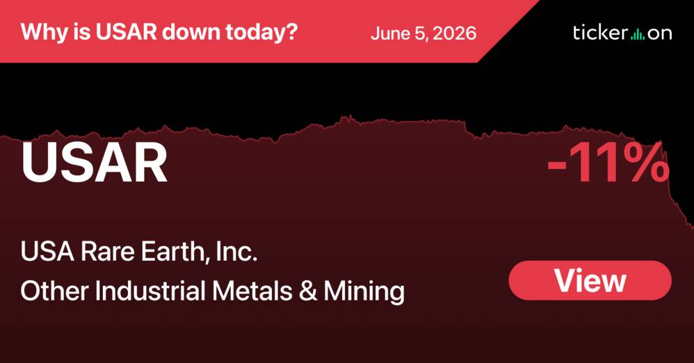 Why Is USA Rare Earth, Inc. (USAR) Stock Down -11% Today?
