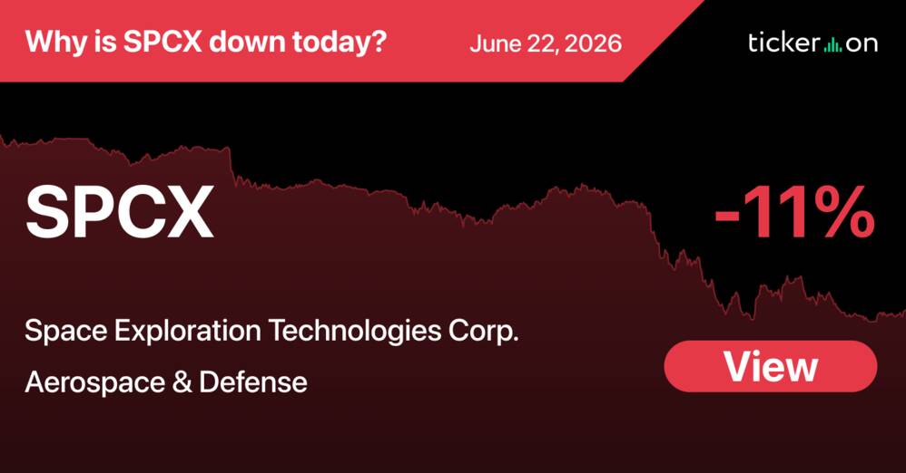 Why Is Space Exploration Technologies Corp (SPCX) Stock Down -10.76% Today?