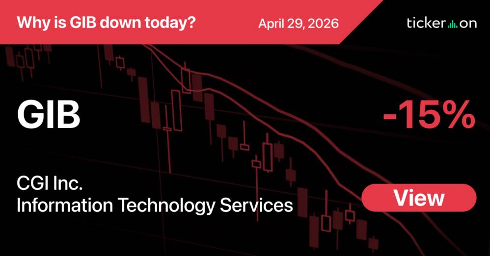 Why Is CGI Inc. (GIB) Stock Down -15% Today?