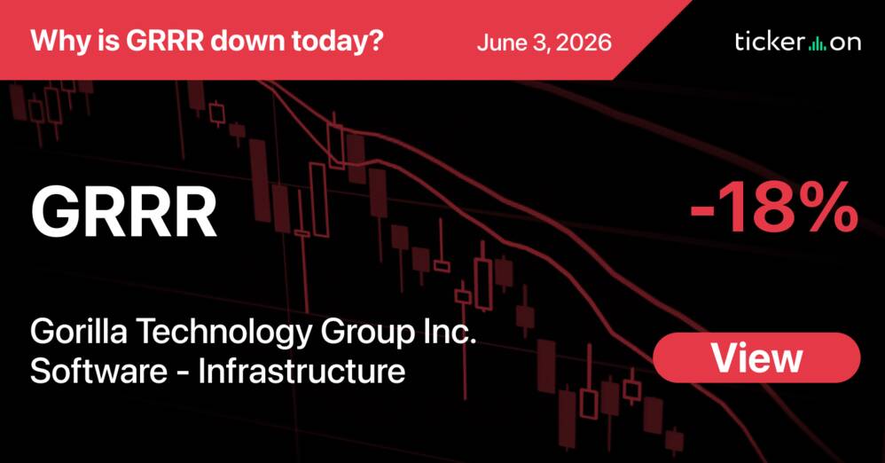 Why Is Gorilla Technology Group Inc. (GRRR) Stock Down -18% Today?
