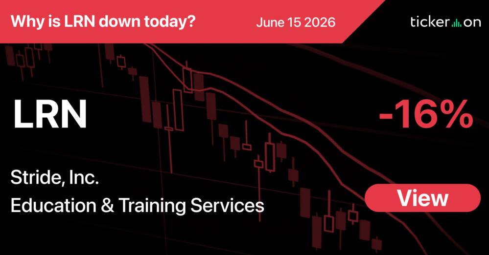 Why Is Stride, Inc. (LRN) Stock Down -16% Today?