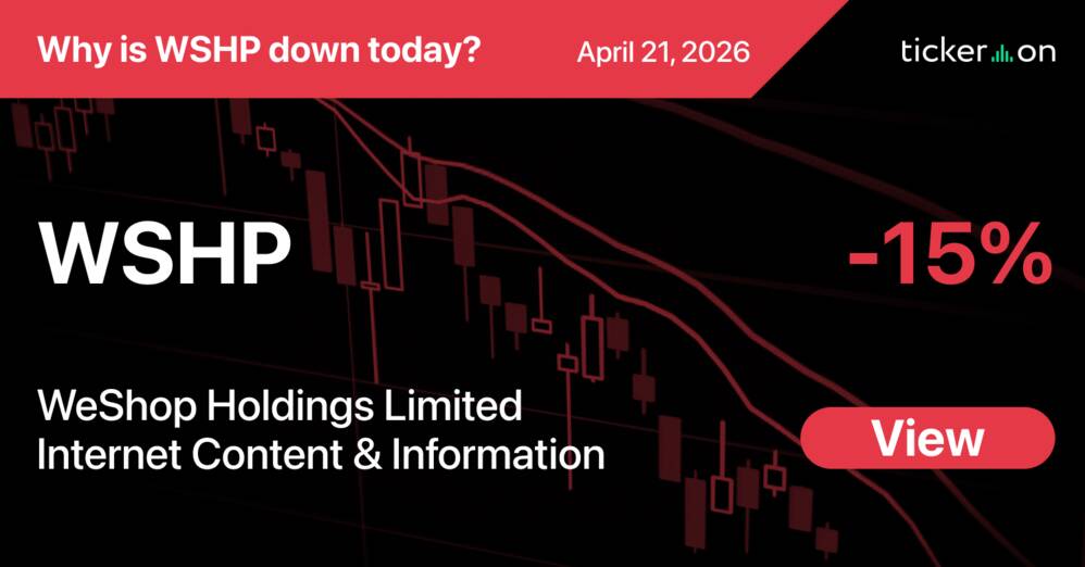 Why Is WeShop Holdings (WSHP) Stock Down -15% Today?